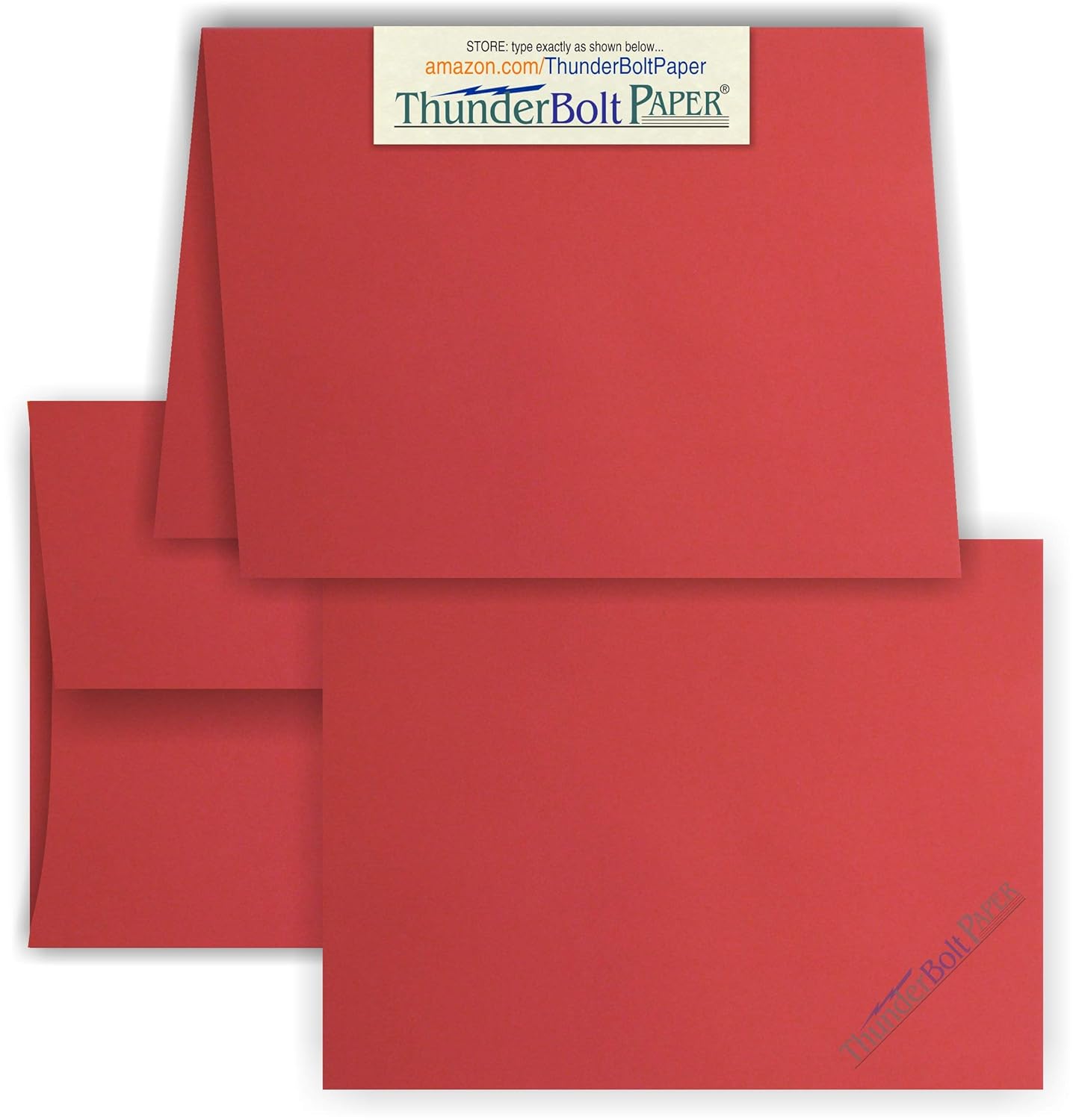 Amazon.com : 4X6 Folded Size with A-6 Envelopes - Bright Apple Red - 25 ...