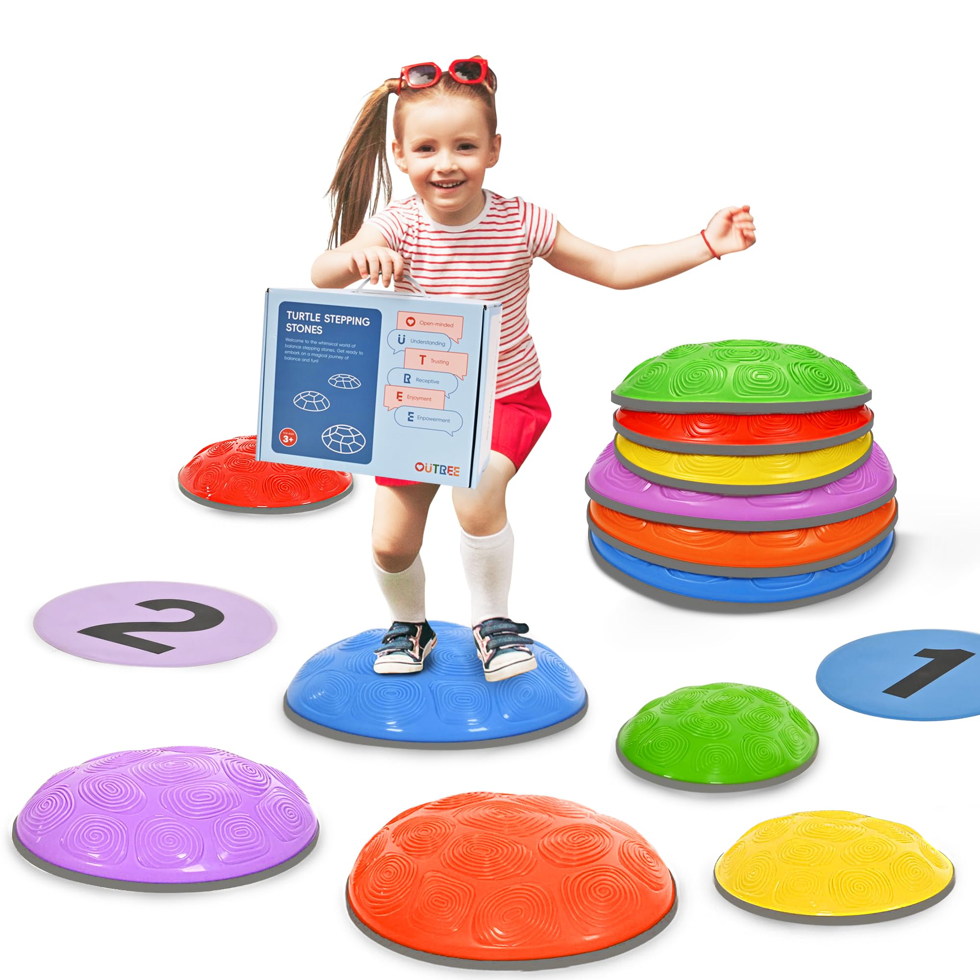 OUTREE Stepping Stones for Kids, 6 Pcs Balance Training and Sensory ...