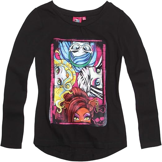 Monster High T-Shirt Manches Longues Noir: Amazon.fr: Vêtements et ...