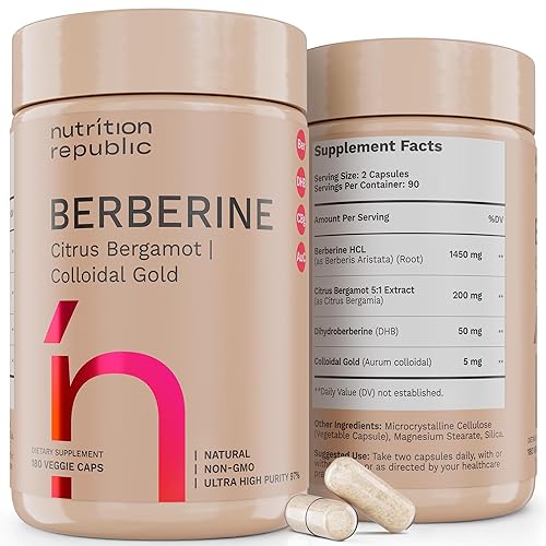 Nutrition Republic Berberine Supplement 1500mg, Ultra High Potency ...