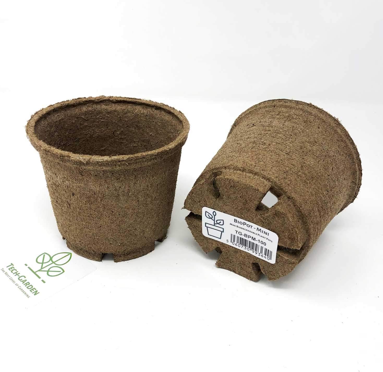 Tech-Garden 21 Pack of – 10 cm Biodegradable Biopot Plant Pots Eco ...