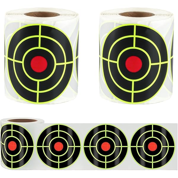 Shooting Practice Stickers 200-Pack 3-Inch Target Stickers - Black And ...