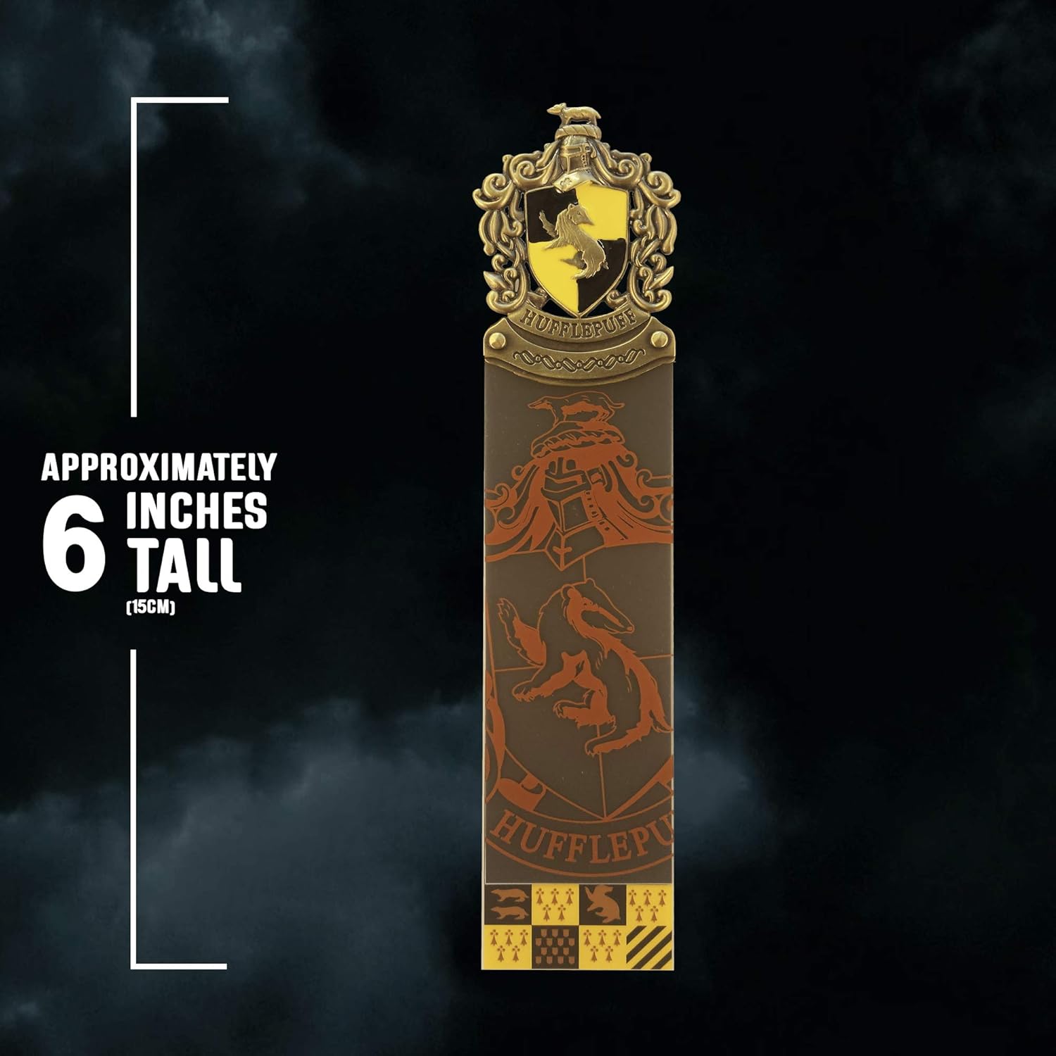The Noble Collection Hufflepuff Crest Bookmark Harry Potter Bookmark ...