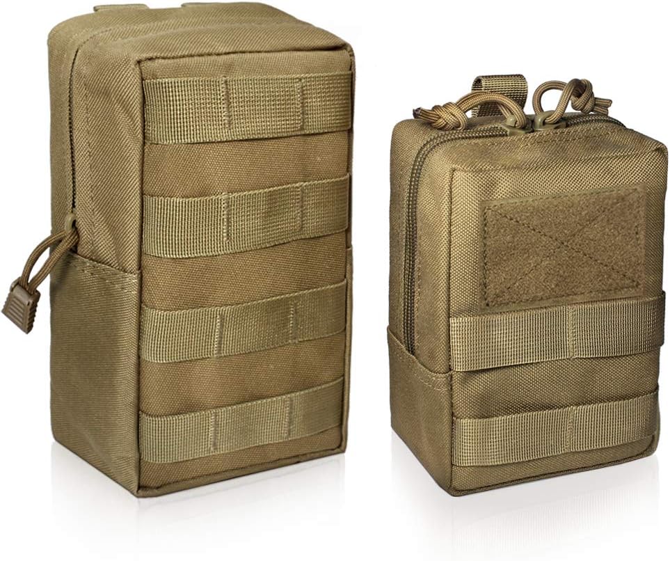 WYNEX 2 Pack Molle Pouches, Tactical EDC Utility Pouch Compact Water ...