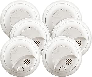 First Alert 9120B Smoke Detector, Hardwired Alarm with Battery Backup ...