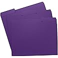 Amazon.com : Purple File Folders, 1/3-Cut Tabs, Letter Size, 12-Pack ...
