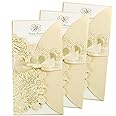 Amazon.com: FEIYI 25 Pieces 4.4 x 8.4'' Laser Cut Hollow Rose With ...