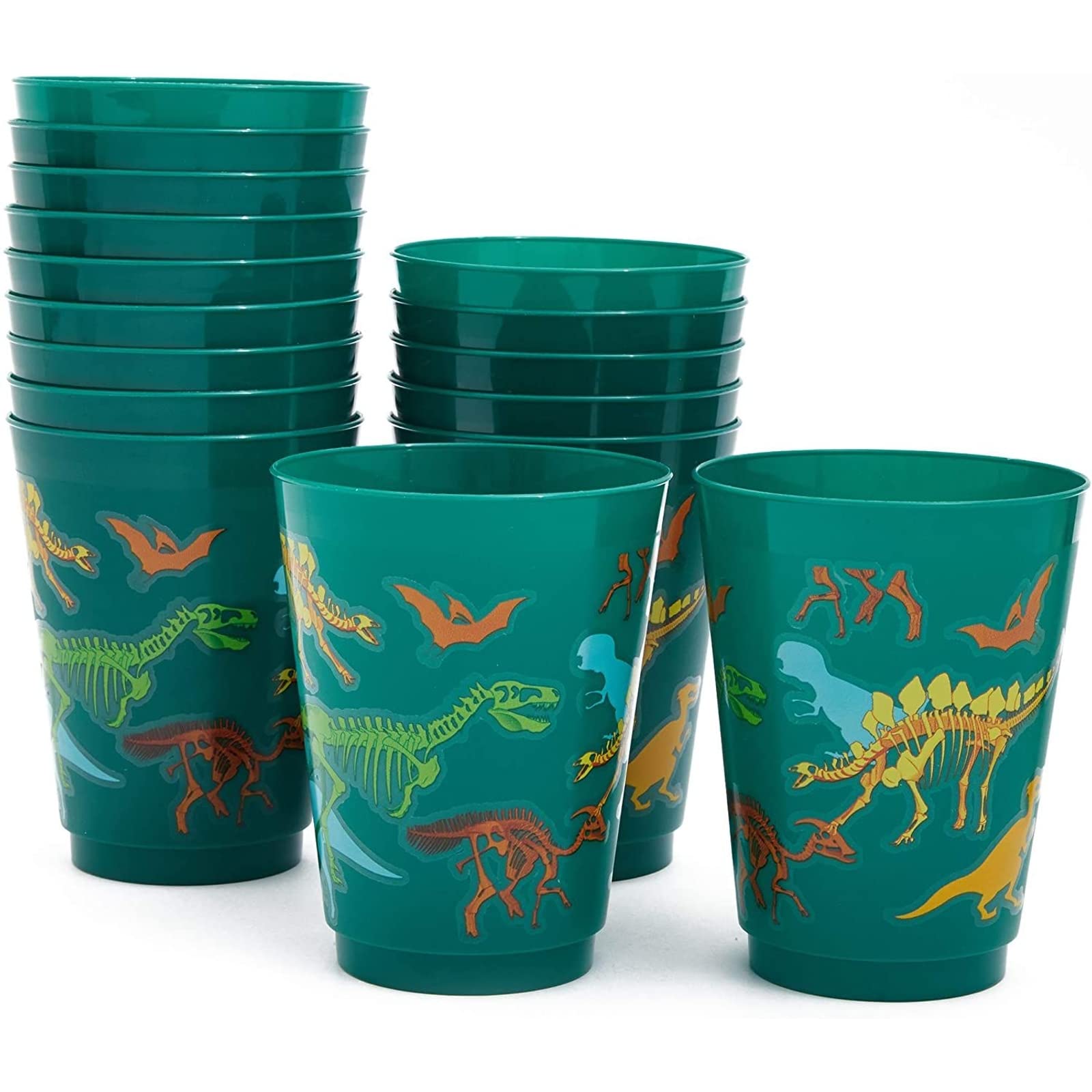 Mua 16 Pack Plastic Dinosaur Cups for Kids, Dino Party Favors for ...