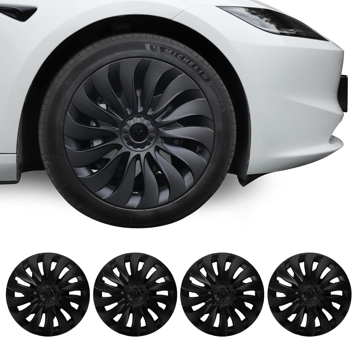 BASENOR 2024 Tesla Model 3 Wheel Cover 18 Inch Hubcaps Hub Caps OEM Rim ...