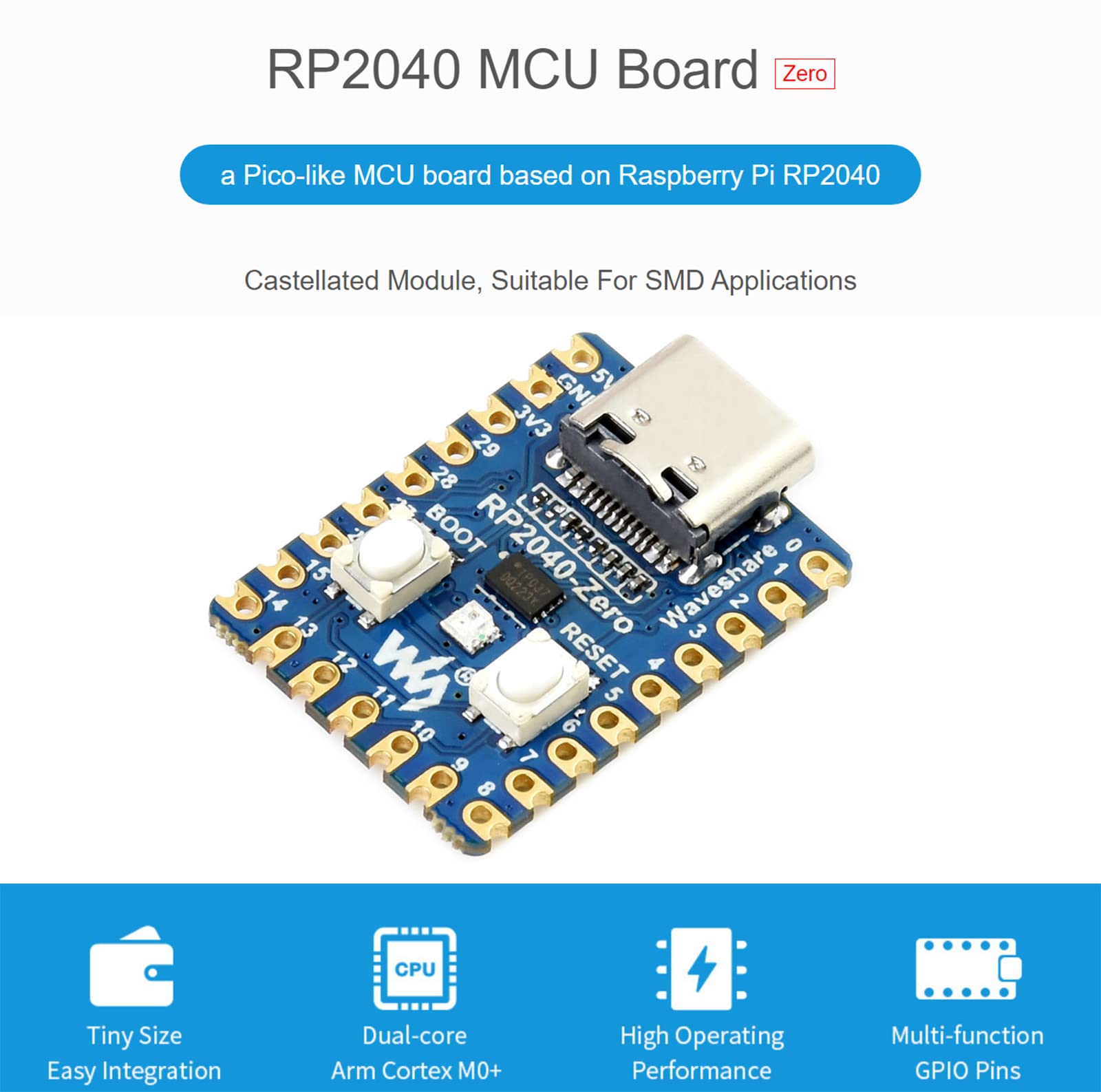 Mua waveshare RP2040-Zero Pico-Like MCU Development Board Based on ...