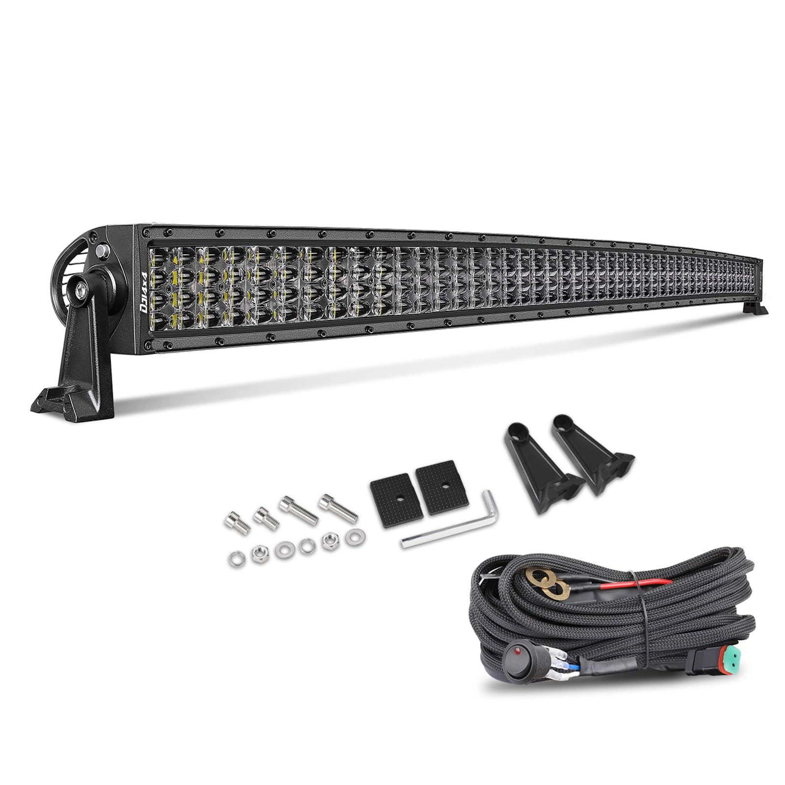 Mua 50 Inch Curved LED Light Bar, Niking Auto Quad Row LED Work Light ...