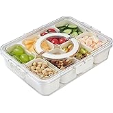 Amazon.com: Divided Snack Box with Lid and Handle,2 Pack Portable ...