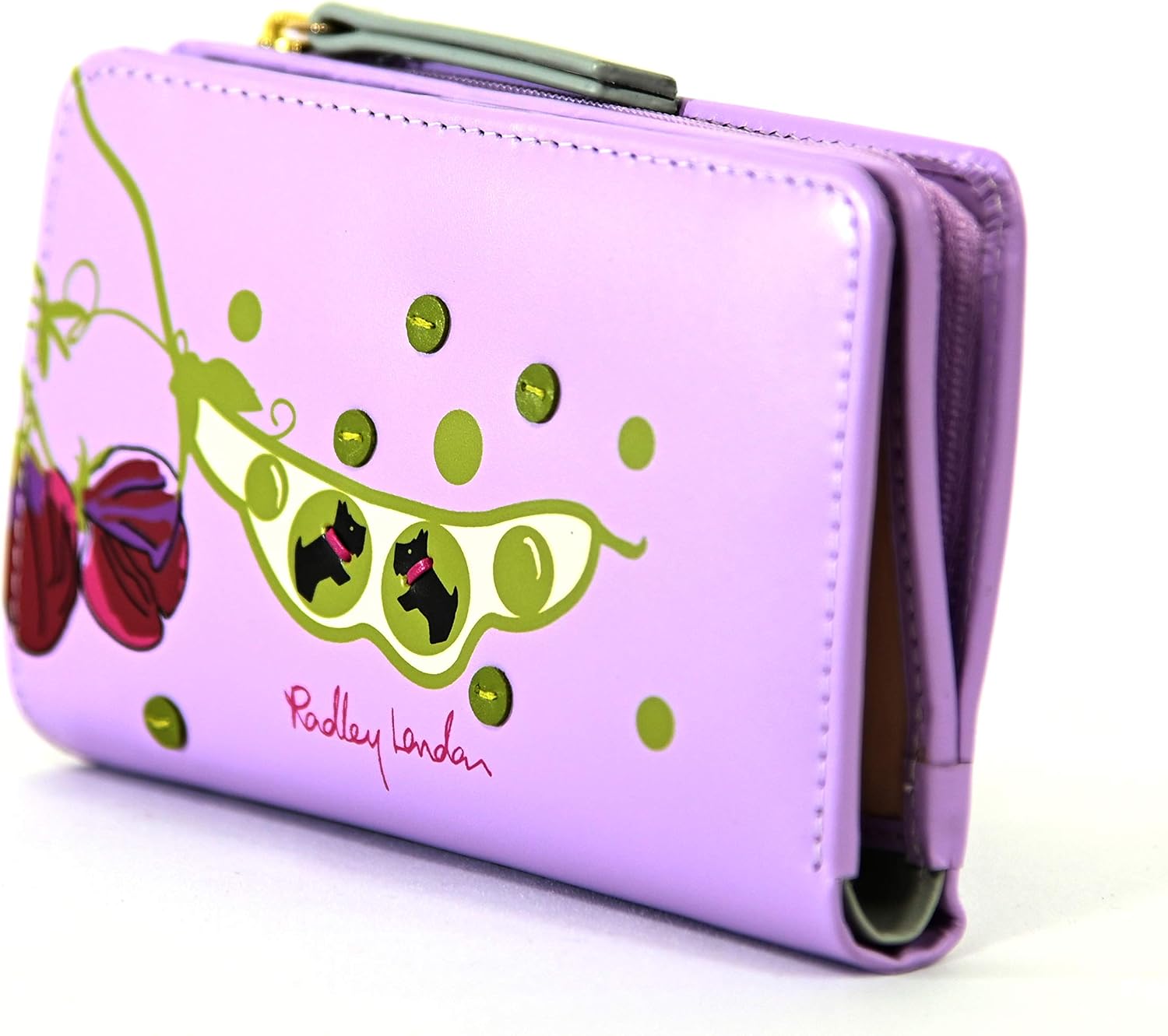 Radley Medium Leather Bifold Purse Peas in a Pod in Lilac Purple – BigaMart