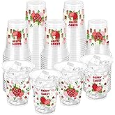 Amazon.com: JarThenaAMCS 50Pcs Strawberry Plastic Cups with Lids and ...