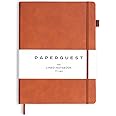 Amazon.com : PAPERQUEST A4 Hardback Notebook, Vegan Leather Journal Lined, 310 Pages, 100GSM ...