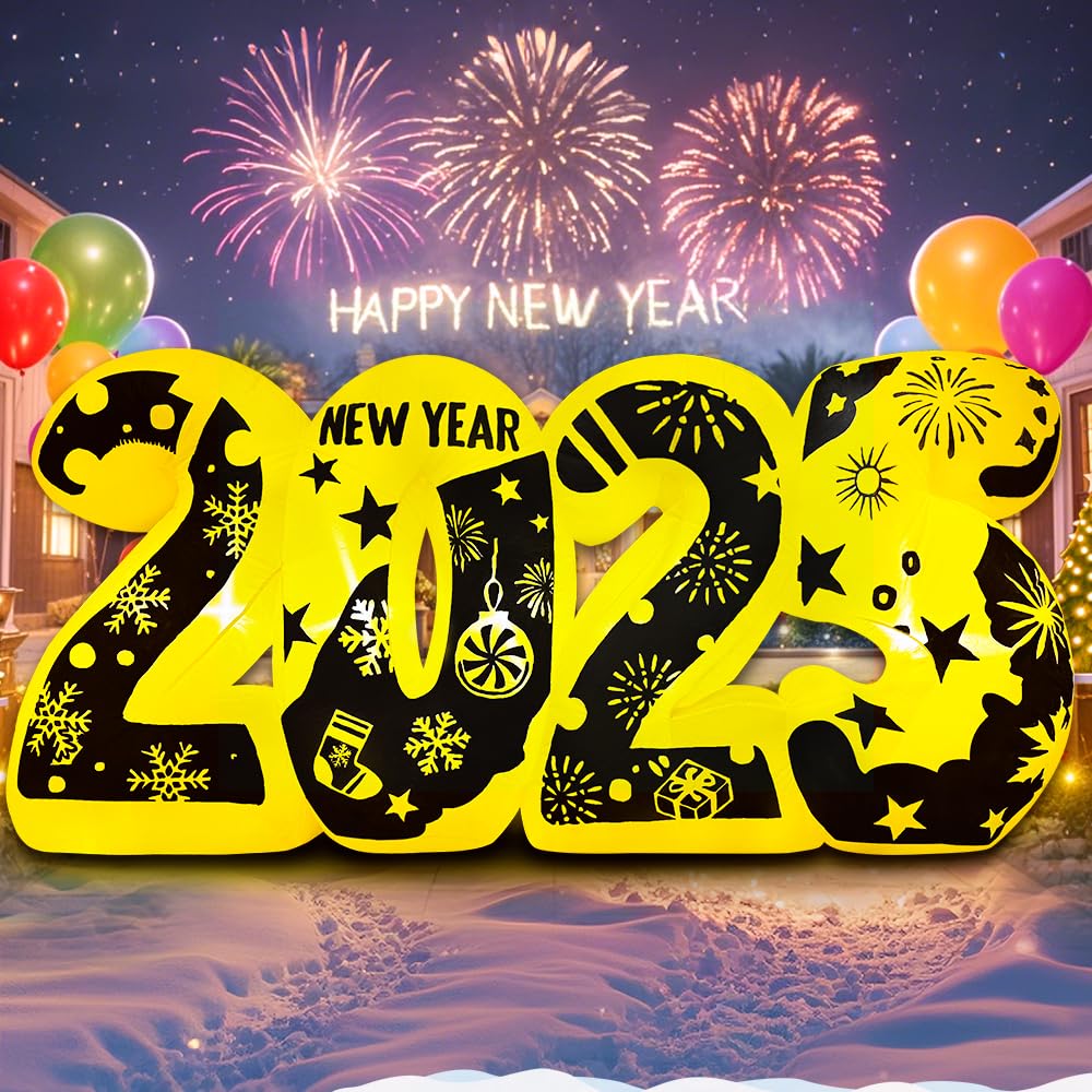 KOOY 7FT New Years Eve Party Supplies 2025, Happy New Year 2025 ...