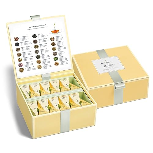 Tea Forte Tea Tasting Assortment Premium Tea Chest Gift Sampler, 40 ...