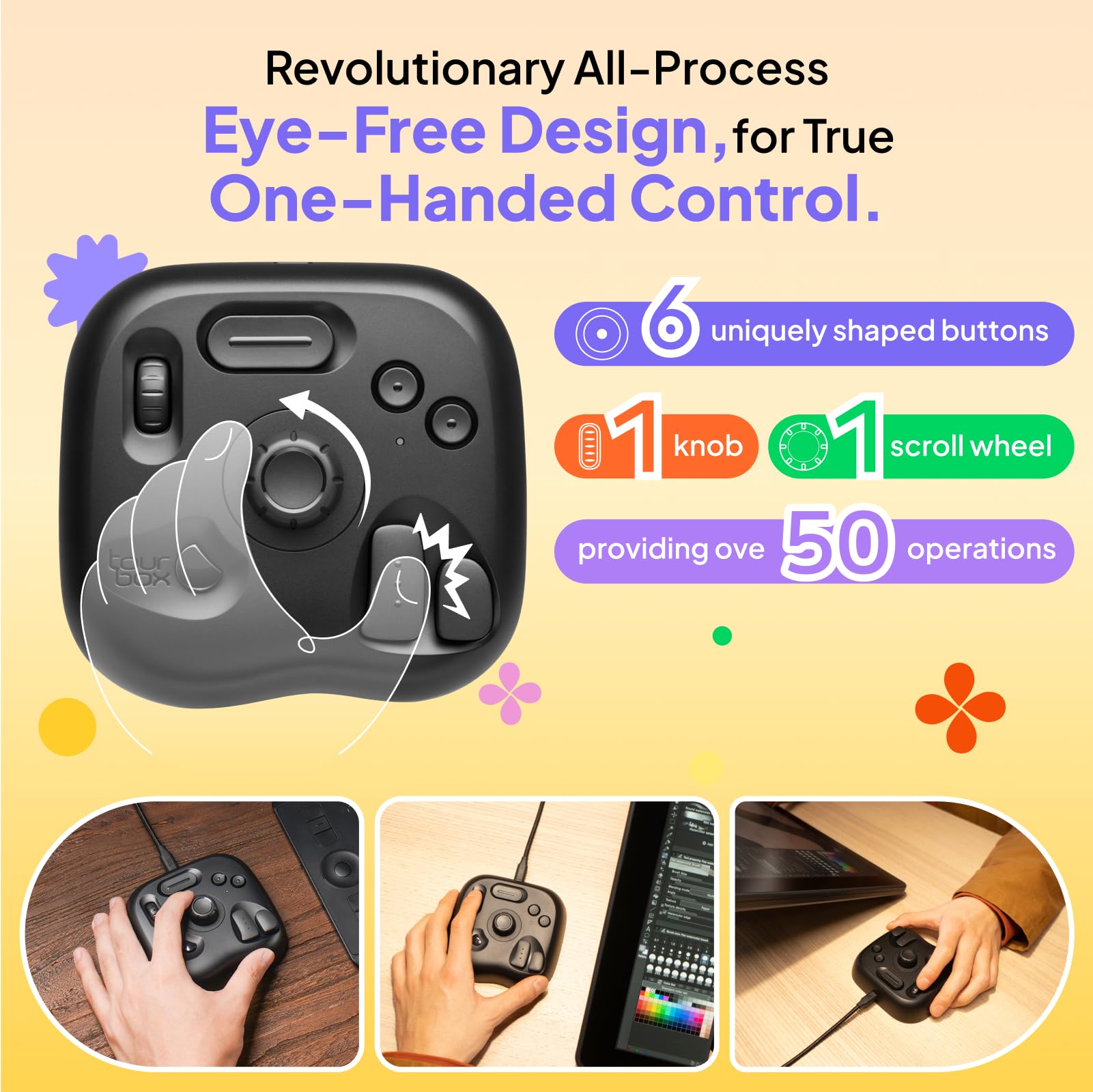 Mua TourBox Lite, Video Editing Macro Pad Colorgrade Comic Concept Art ...