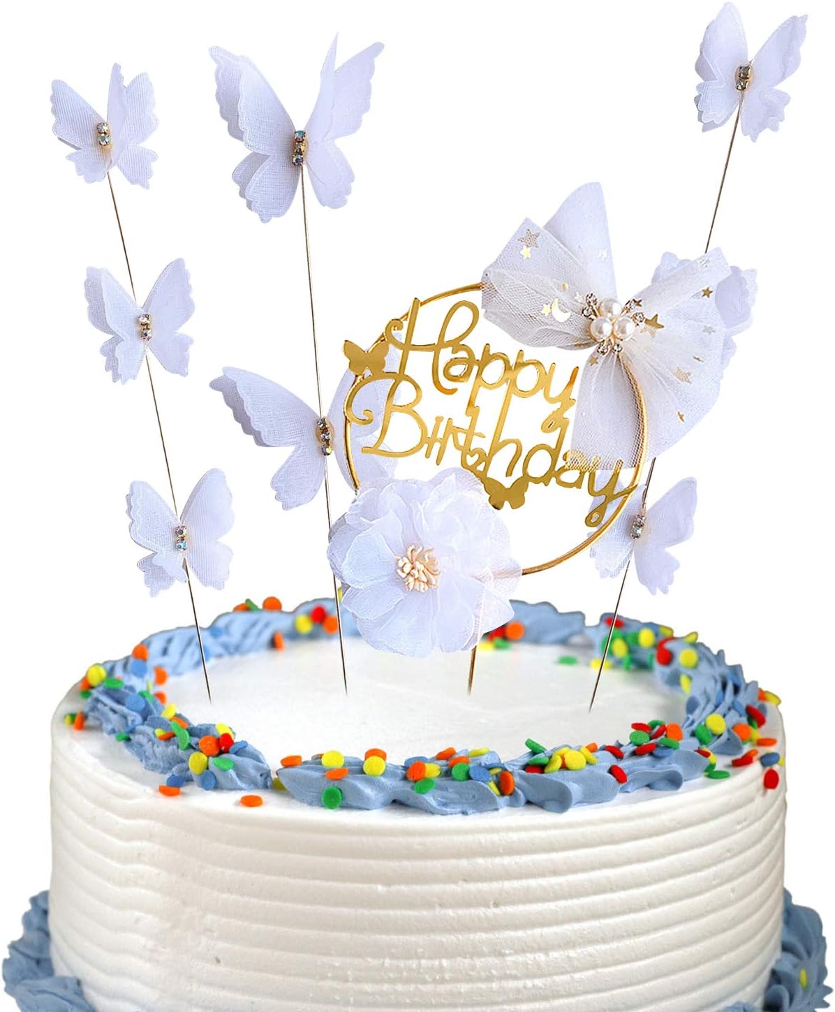 YngFfb Birthday Cake Topper, Birthday Cake topper set, 1PCS HAPPY ...