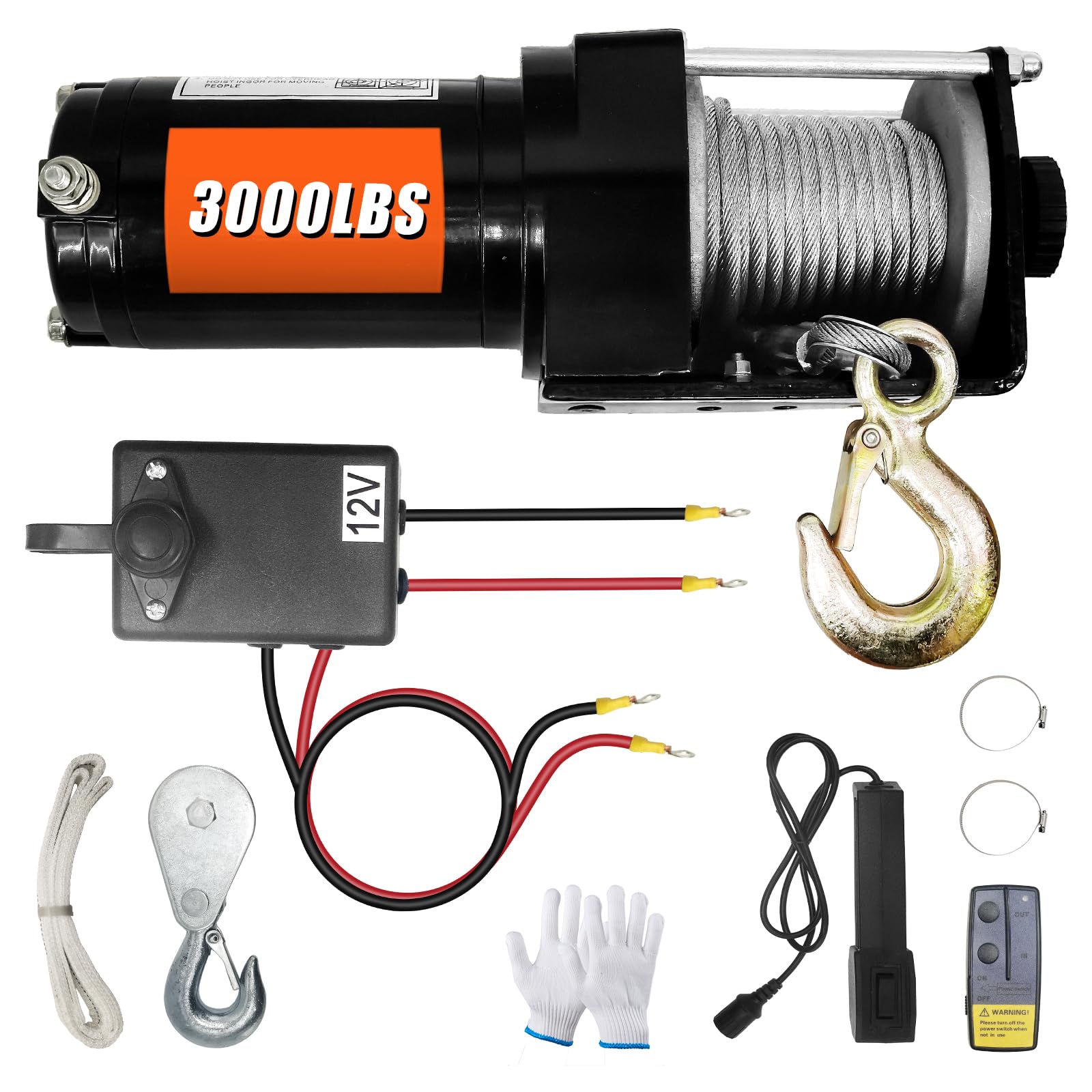 Mua Howhite Electric Winch, 12 V, 3,000 LBS (1360 KG) Electric Hoist ...