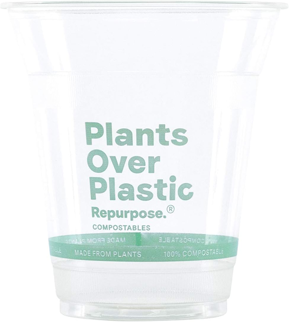 Amazon.com: Repurpose 100% Compostable Plant Based Clear Cold Cup | 12 ...