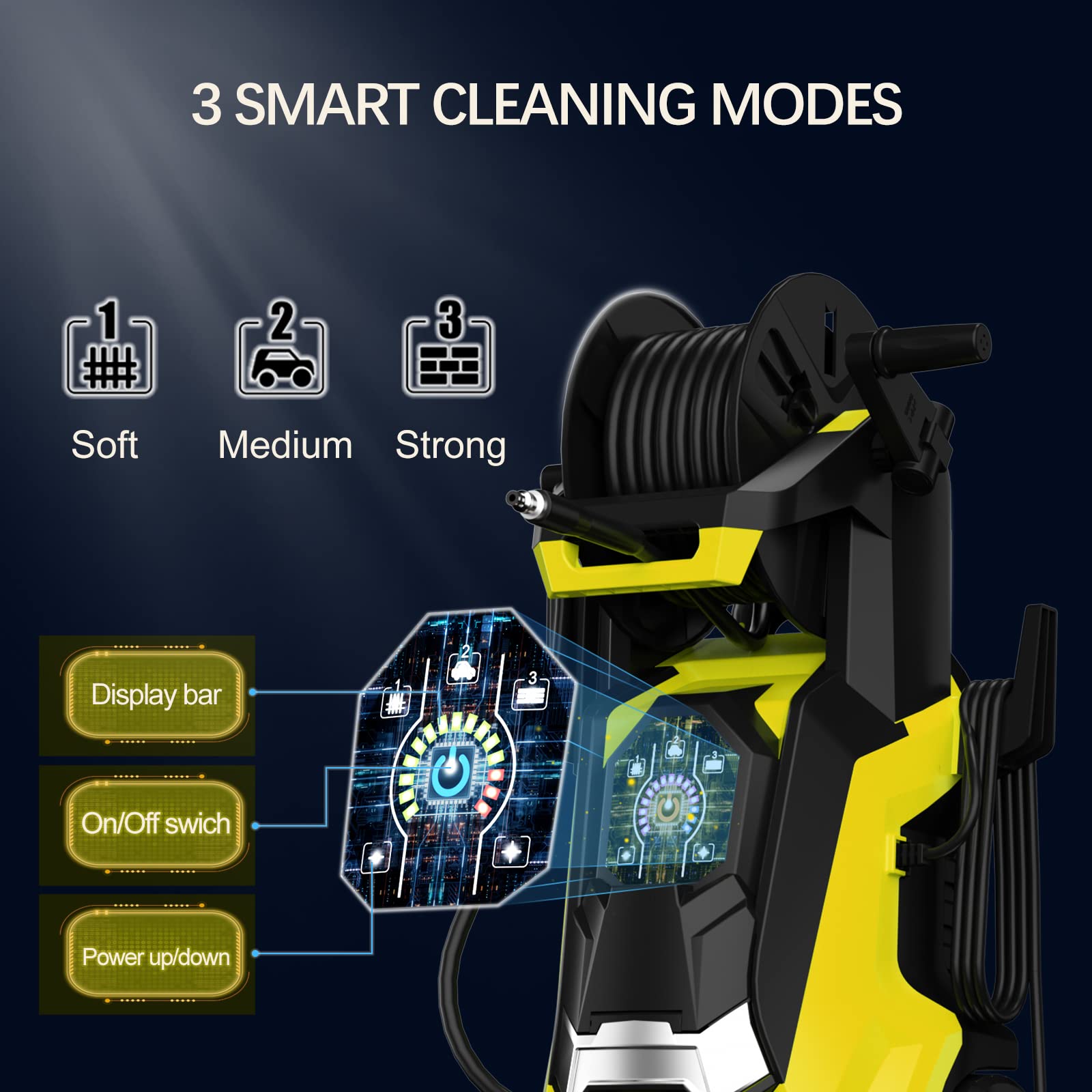 Mua Electric Pressure Washer 4500 PSI 3.2 GPM Touch Screen Adjustable ...
