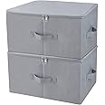 Dust proof Attic Shelf Clothes Storage Boxes with Zip Lid, Breathable ...