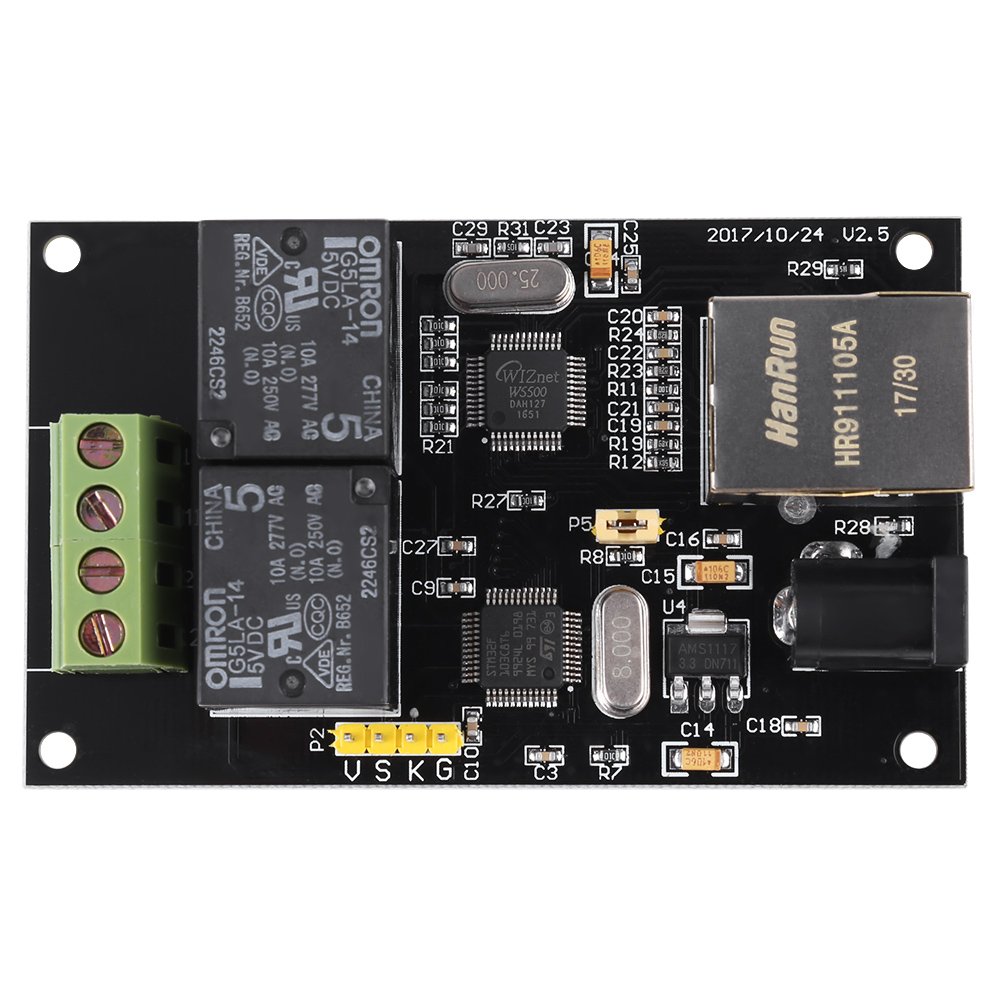 2 vie Internet Relay Board Ethernet TCP/IP Controller Remote Switch Controller Module: Amazon.it ...