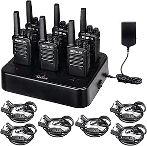 Amazon.com: Retevis RT68 Walkie Talkies with Earpiece, Portable FRS Two ...