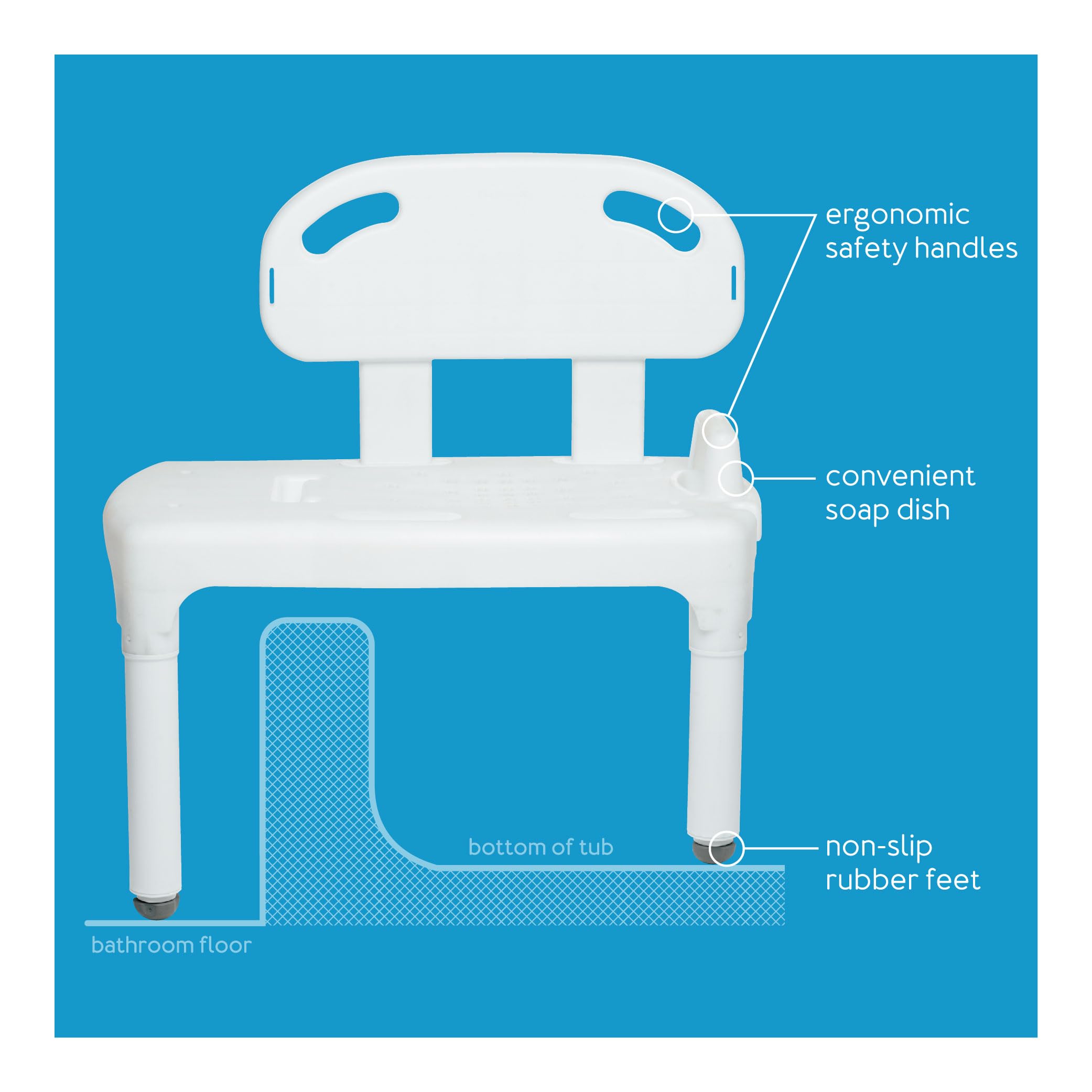 Mua Carex Universal Tub Transfer Bench, Shower Bench and Bath Seat ...