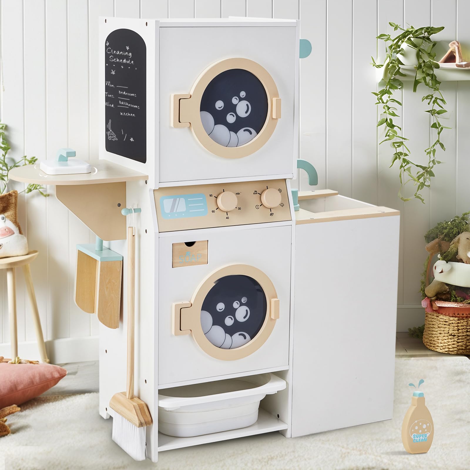 labebe Kids Washer and Dryer Playset, Laundry Dryers Children's Pretend ...