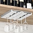 Amazon.com: AQJUNONG Wine Glass Holder Under Cabinet，2 Pack Wine Glass ...
