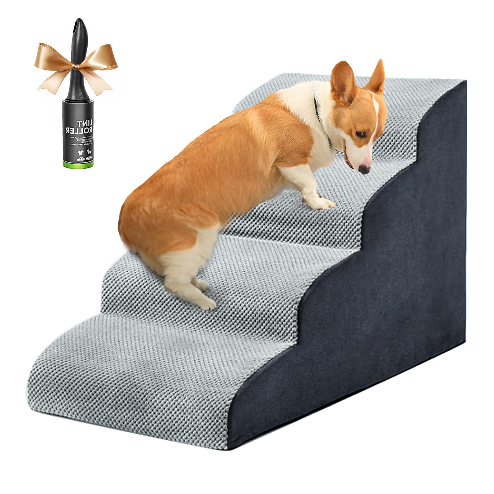 Dog Steps for Small Dogs, 29.1 x 20.5 x 15.7 Inches Extra Wide Deep Pet ...