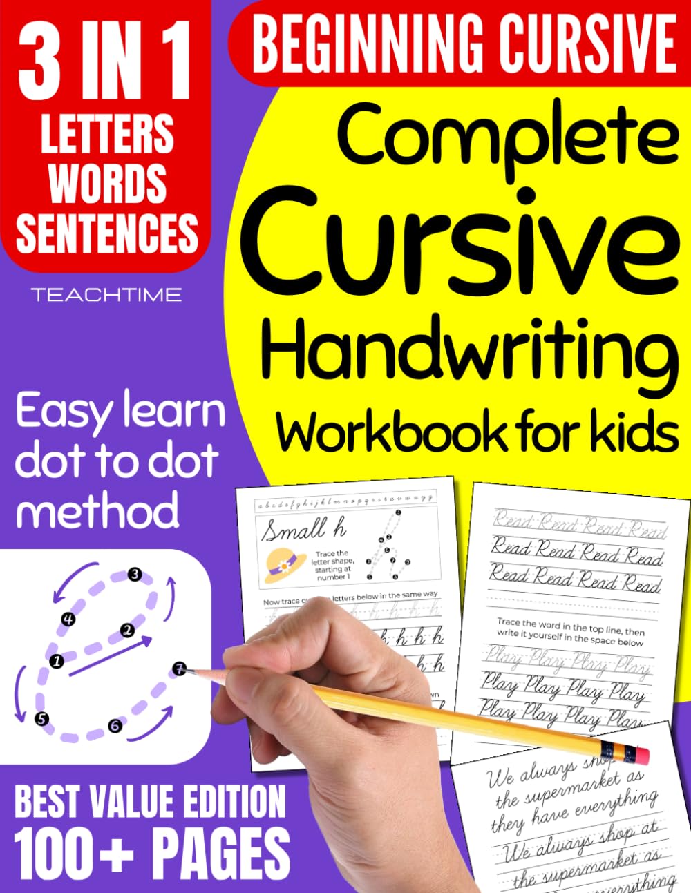 Mua Complete Cursive Handwriting Workbook for Kids: 3-In-1 Cursive ...