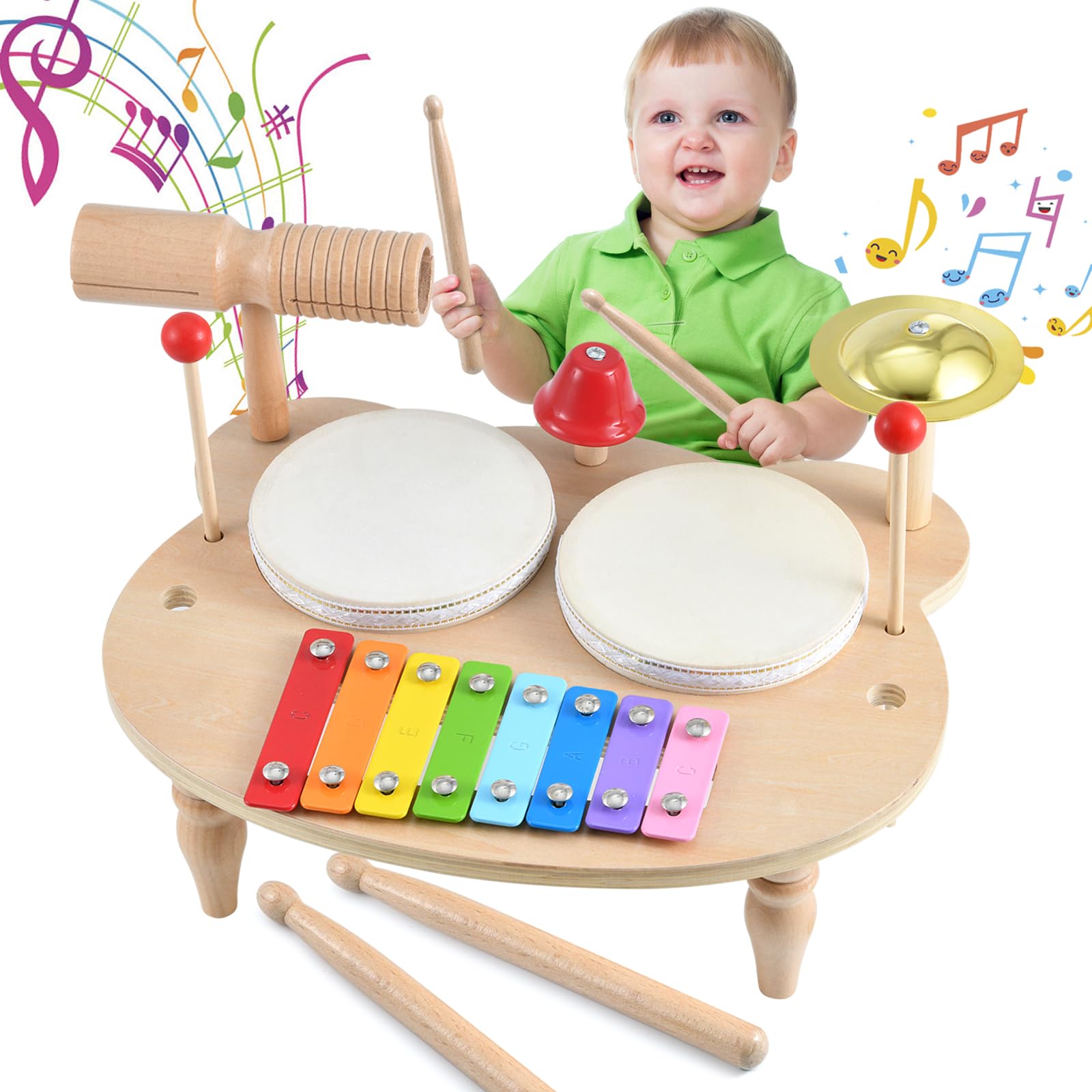Mua Ehome Kids Baby Drum Set, 10 in 1 Baby Musical Instruments Toys ...