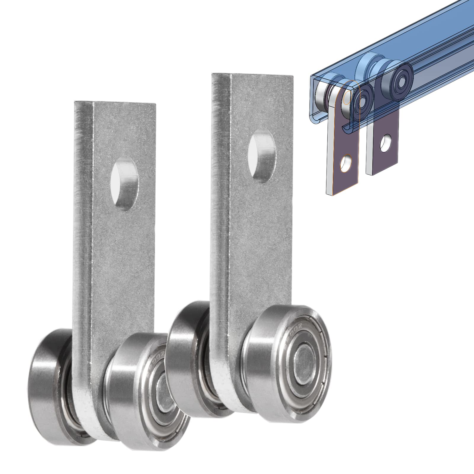 Mua 2 Wheel Trolley Assembly Rollers Two Bearing Trolley Assembly for 1 ...