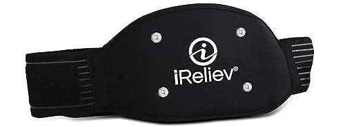 iReliev TENS EMS Conductive Back Belt Wrap with Integrated Electrode ...