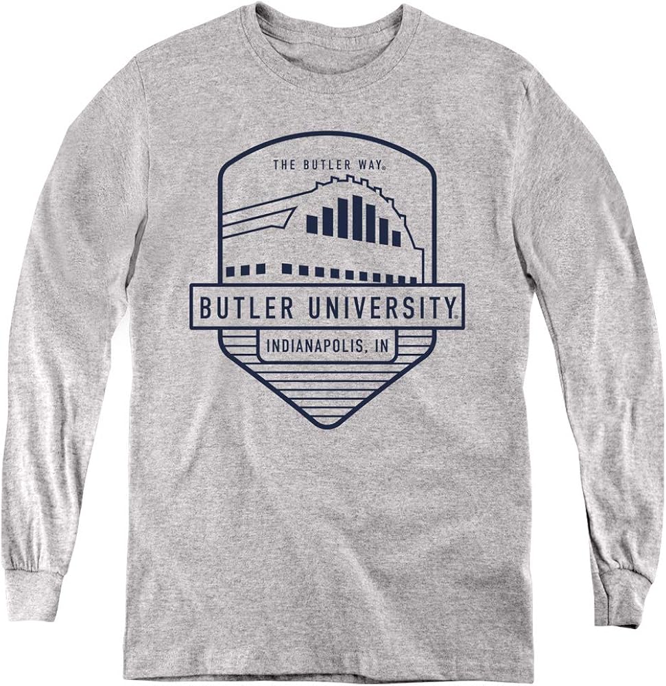 Amazon.com: Butler University Official Badge Youth Long Sleeve T Shirt ...