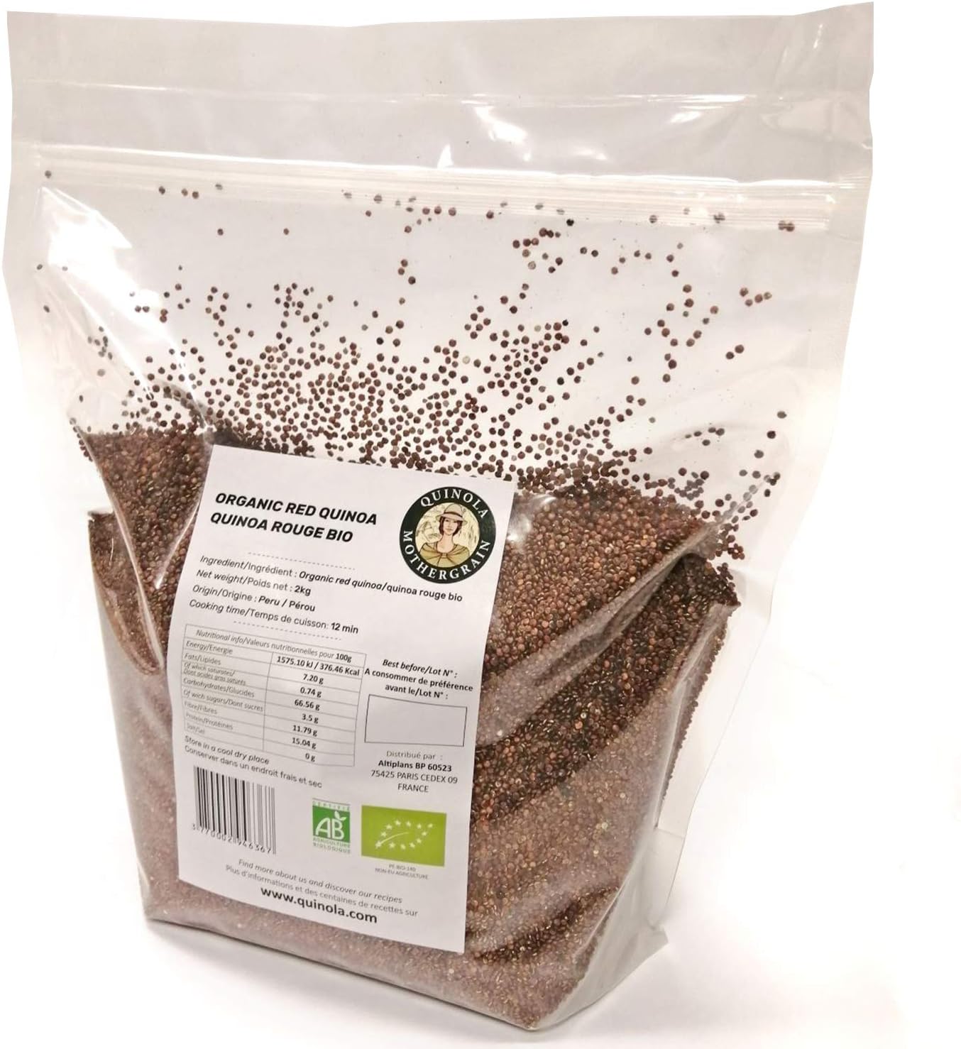 Quinola - Organic Gluten Free Vegan Red Quinoa - Bulk Pack 2Kg: Amazon ...