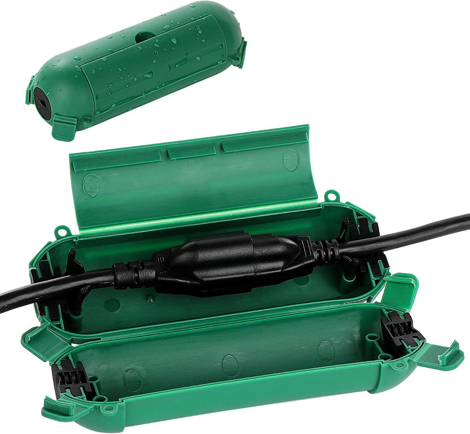 Restmo 2 Pack Mini IP44 Waterproof Outdoor Connection Box with Lockable ...