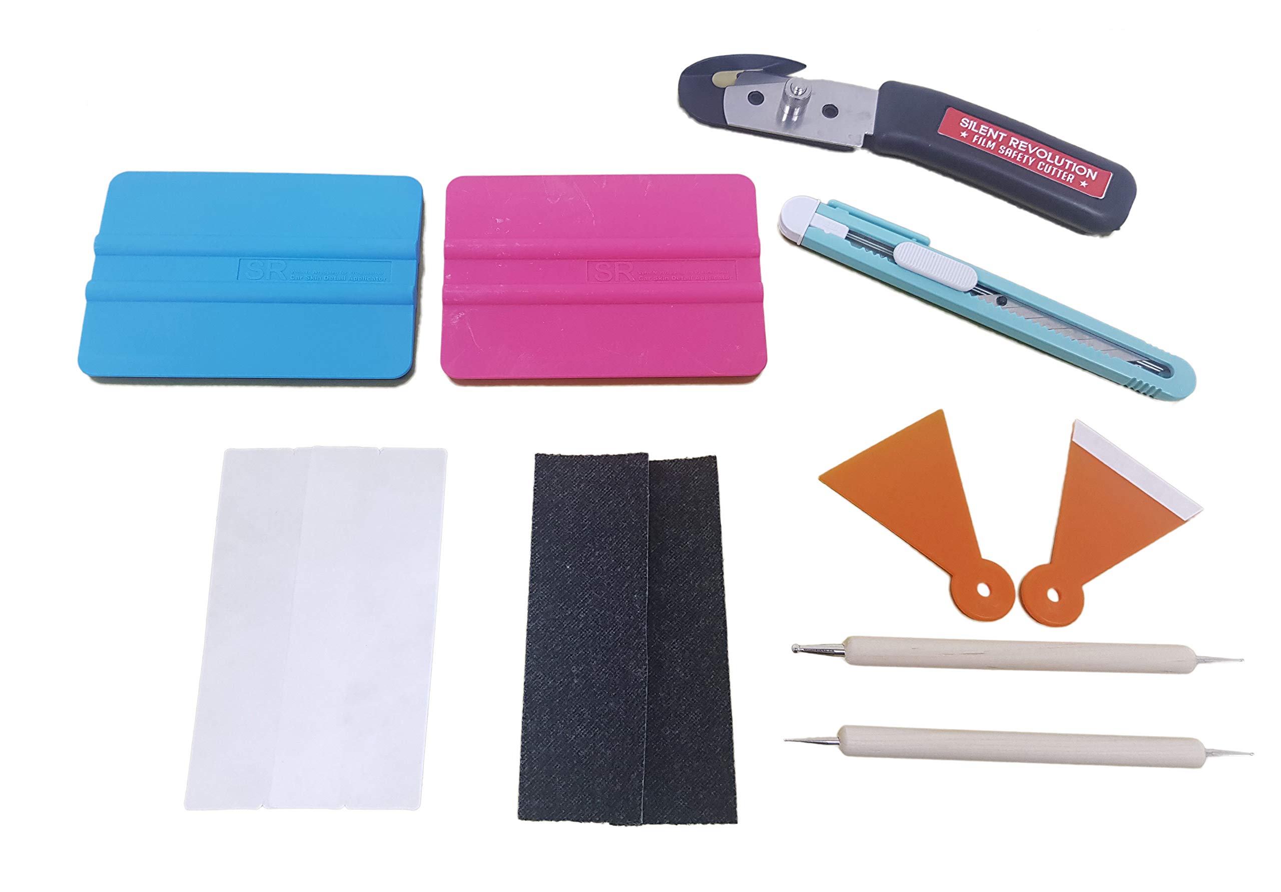 Buy Silent Revolution SR Car Wrap Tool Set- 2 Types of Squeegee (Hot ...