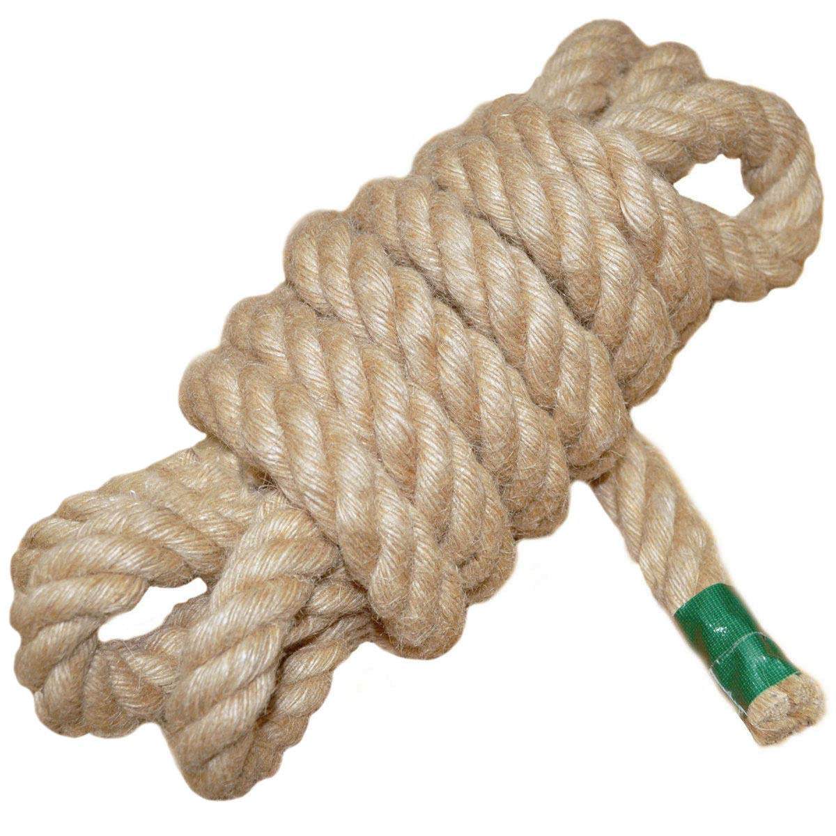 Twisted Manila Rope Jute Rope (1 in x 10 ft) Natural Thick Hemp Rope ...