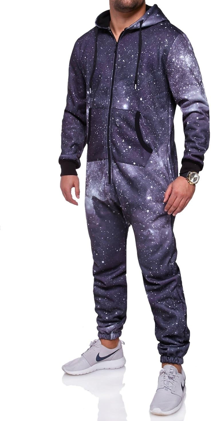 MT Styles Jumpsuit Galaxy Track Suit Men R-5101 [Black, M]: Amazon.co ...