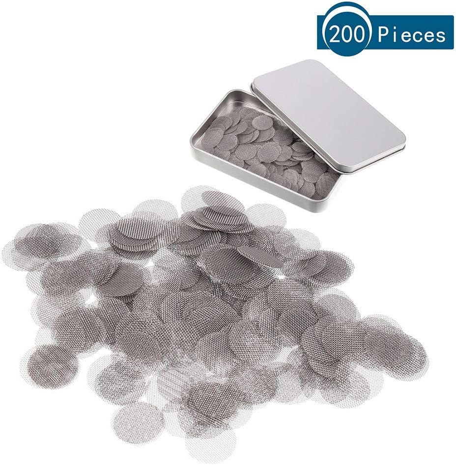 iufvbgxdh 200 Pcs 15 mm Stainless Steel Pipe Screen Filters Smoking ...