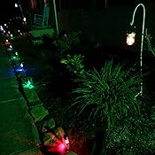 KODOO Solar Garden Lights Outdoor, 6Color 12Pack Stainless Steel Led ...