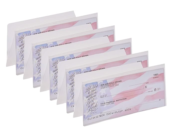 Buy Clear Inserts for Checkbook Cover - 5 Piece Trifold Divider for ...