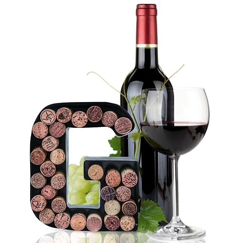 Made Easy Kit Metal Letter Wine Cork Keepsake Saver & Holder Monogram w ...