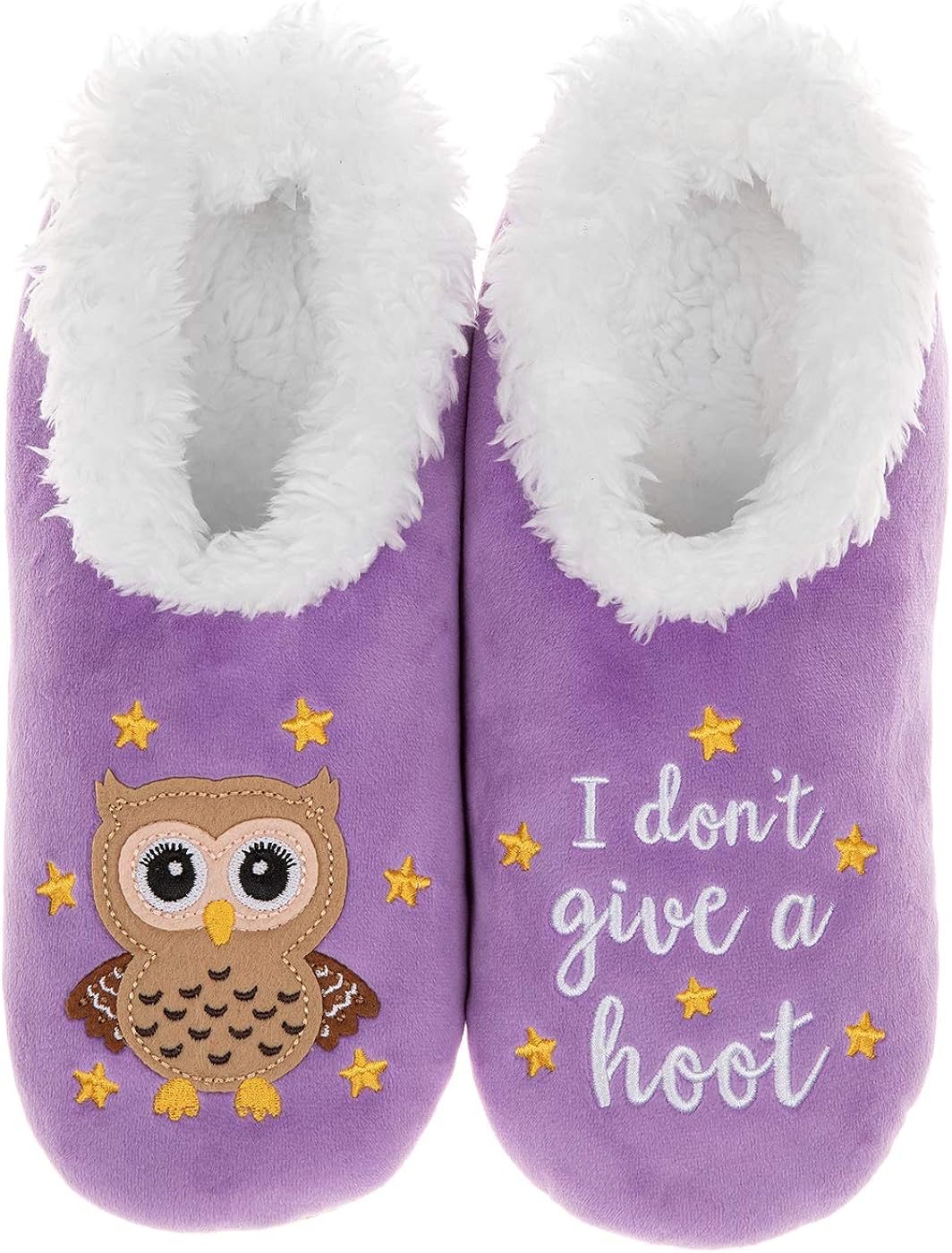 Snoozies Pairables Super Soft Sherpa Womens House Slippers - I Don't ...