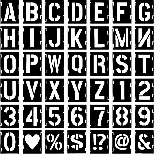 42 Pieces Letter Stencils 3.5 Inch,Spray Paint Stencil,Reusable ...