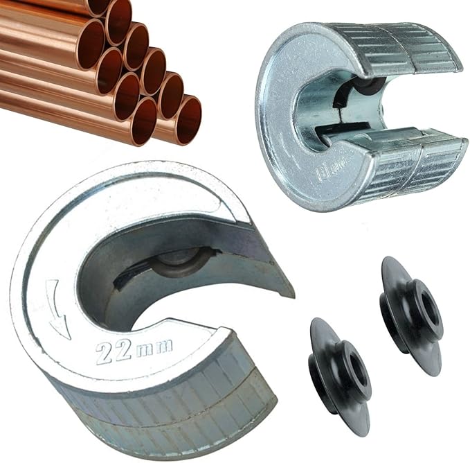 Tube Cutter 15 & 22mm Pipe Slice 2 x Extra Rotary Blades Pipeslice ...